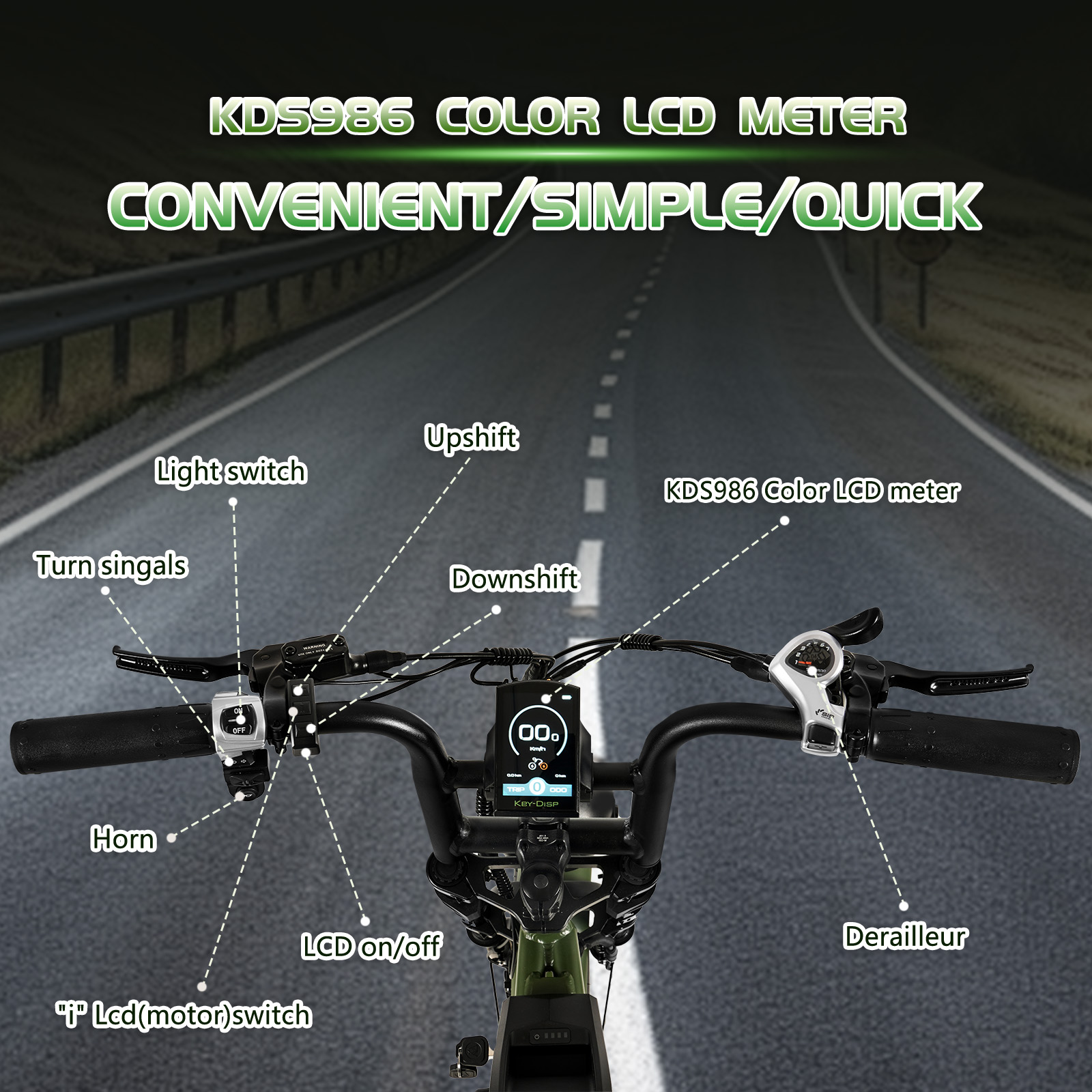 Key-Disp KD986 Ebike Display user's Manual for Cmacewheel Electric ...